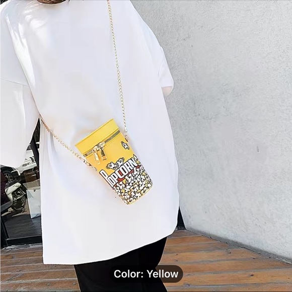 Bags | Popcorn Design Bucket Bag Trendy Chain Crossbody Bag Cylinder ...